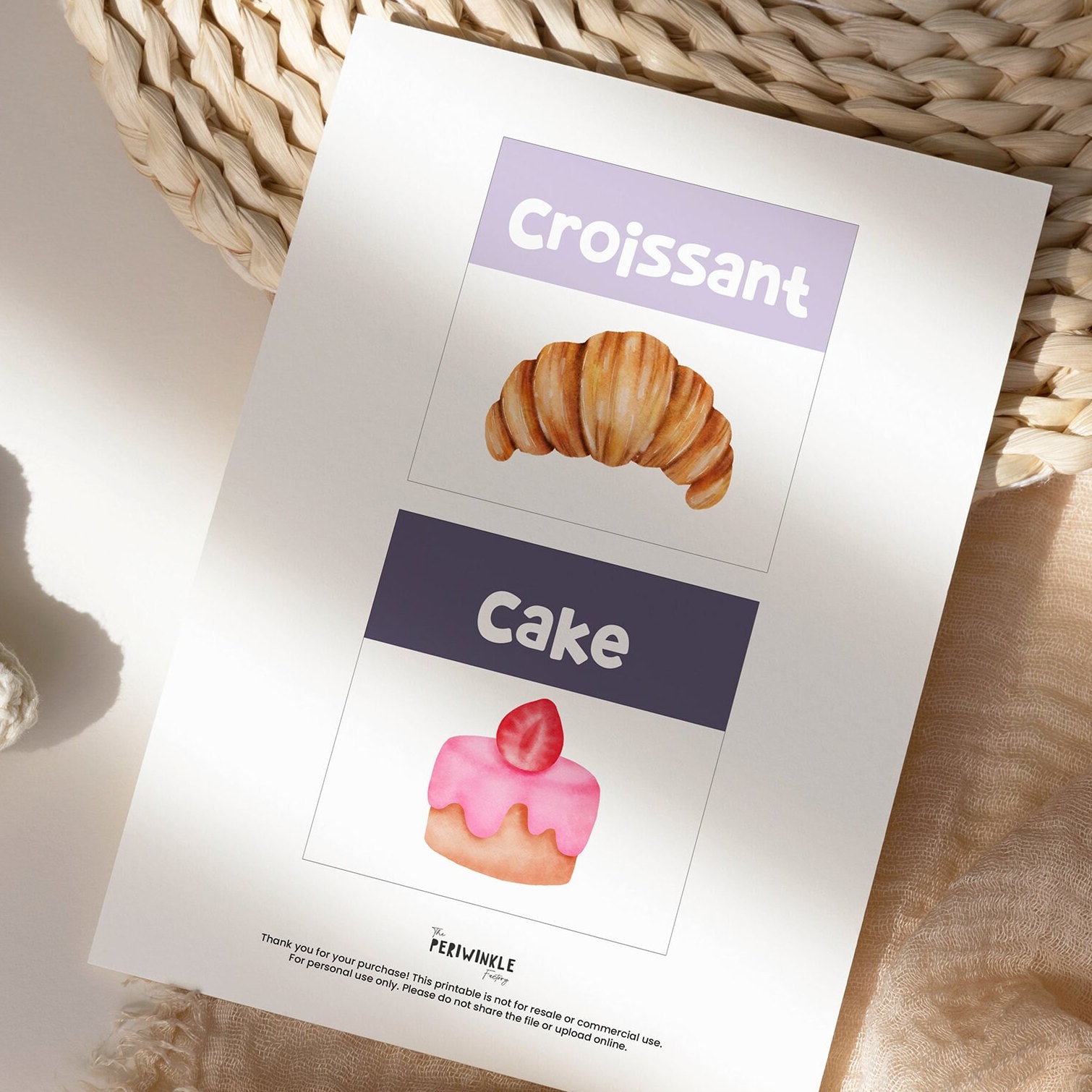 Cute Flash Cards, Kitchen Flash Cards, Flashcards for Kids, Food Cards ...