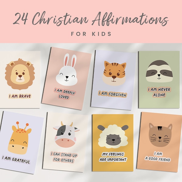 Bible Affirmation Kids Cards - Etsy