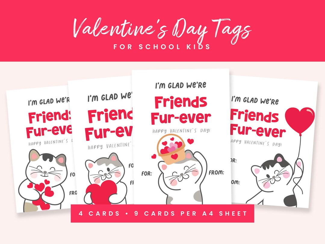 Valentines Day Cards for Preschool Valentine Ideas Cat Valentines Day ...