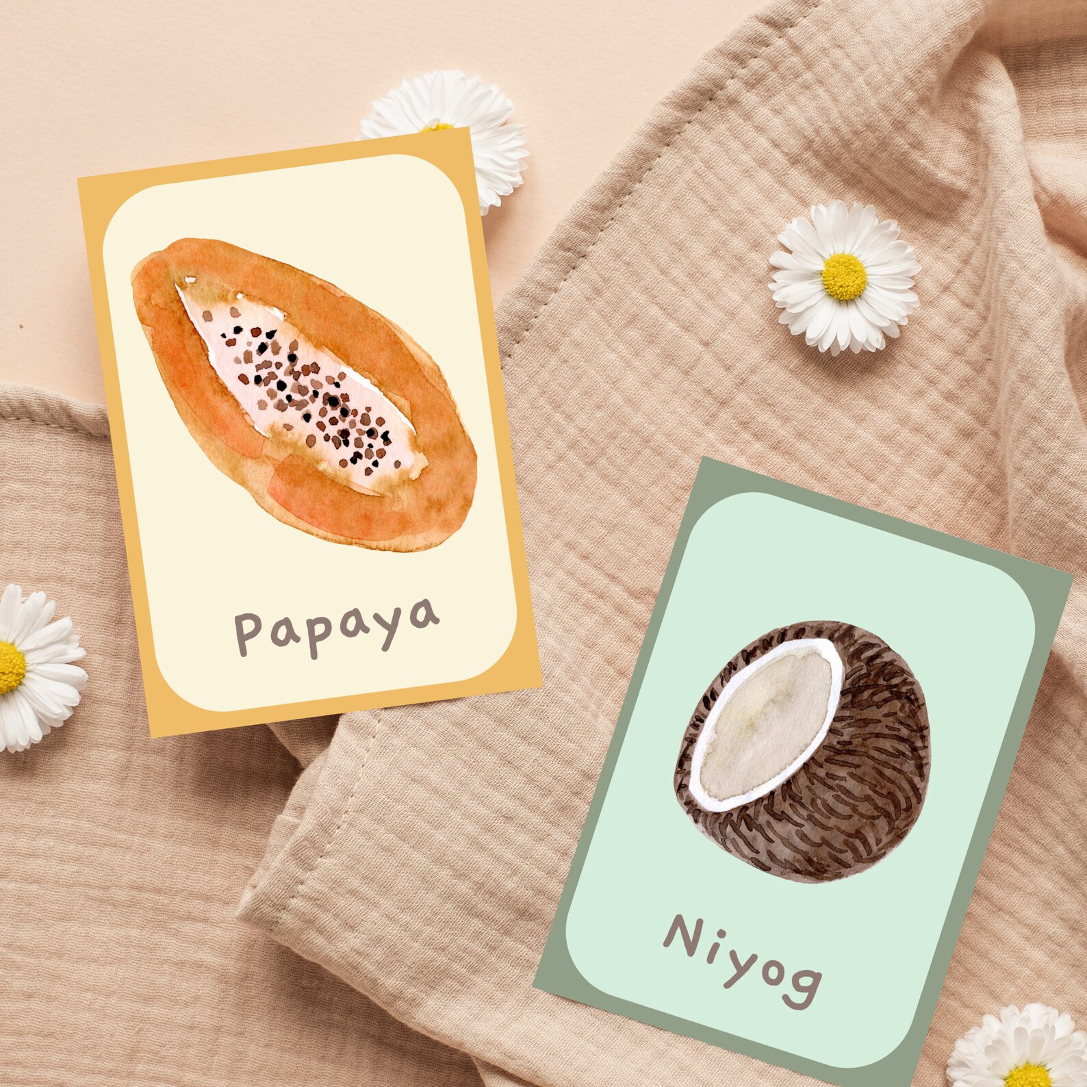 Tagalog Summer Flash Cards, Filipino Flash Cards, Classroom Decor ...