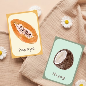 Tagalog Summer Flash Cards, Filipino Flash Cards, Classroom Decor ...