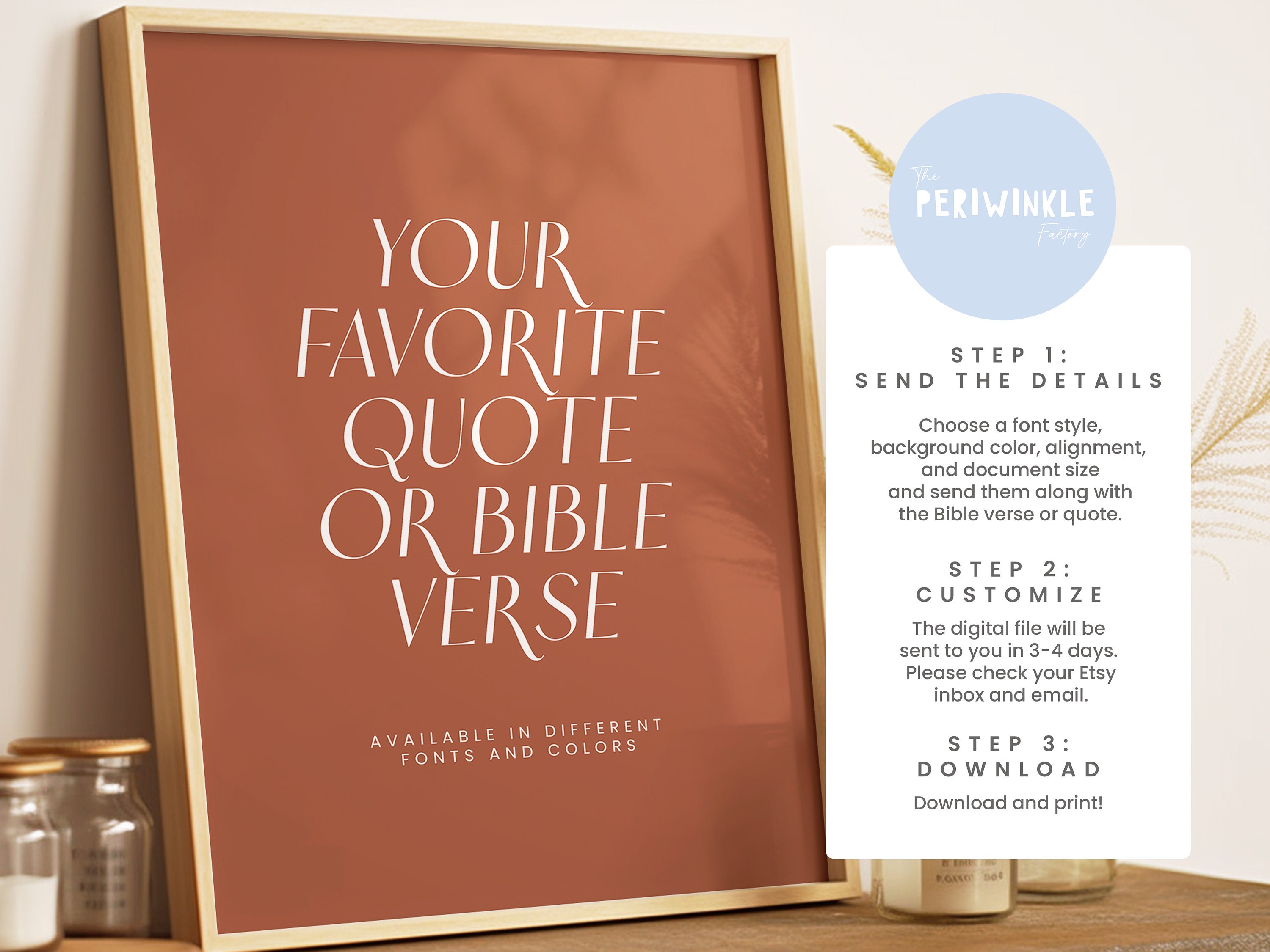 Custom Bible Verse Wall Art Customized Poster Quote Personalized ...