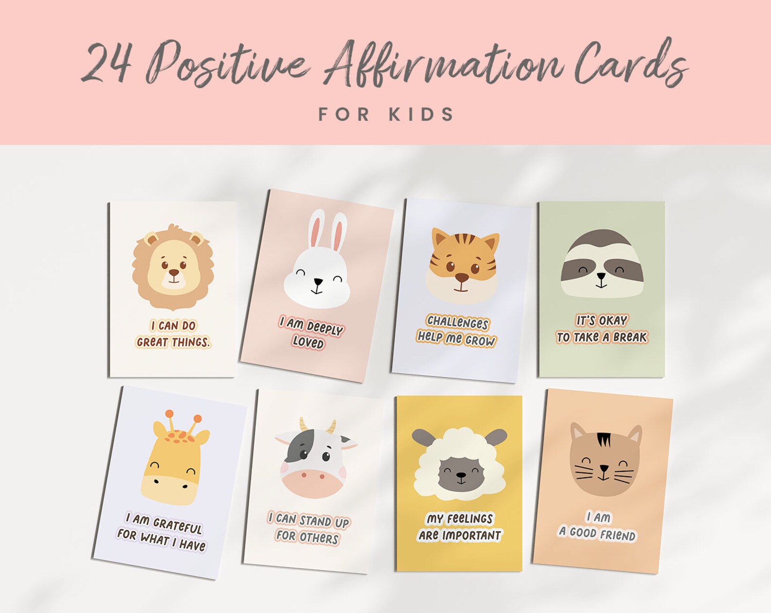 Positive Affirmation Cards for Kids, Encouragement, Classroom ...
