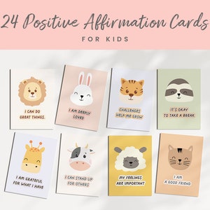 Positive Affirmation Cards for Kids, Encouragement, Classroom ...