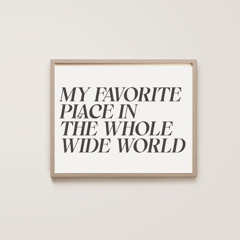 My Favorite Place Wall Art, Aesthetic Home Decor, Living Room, Modern ...