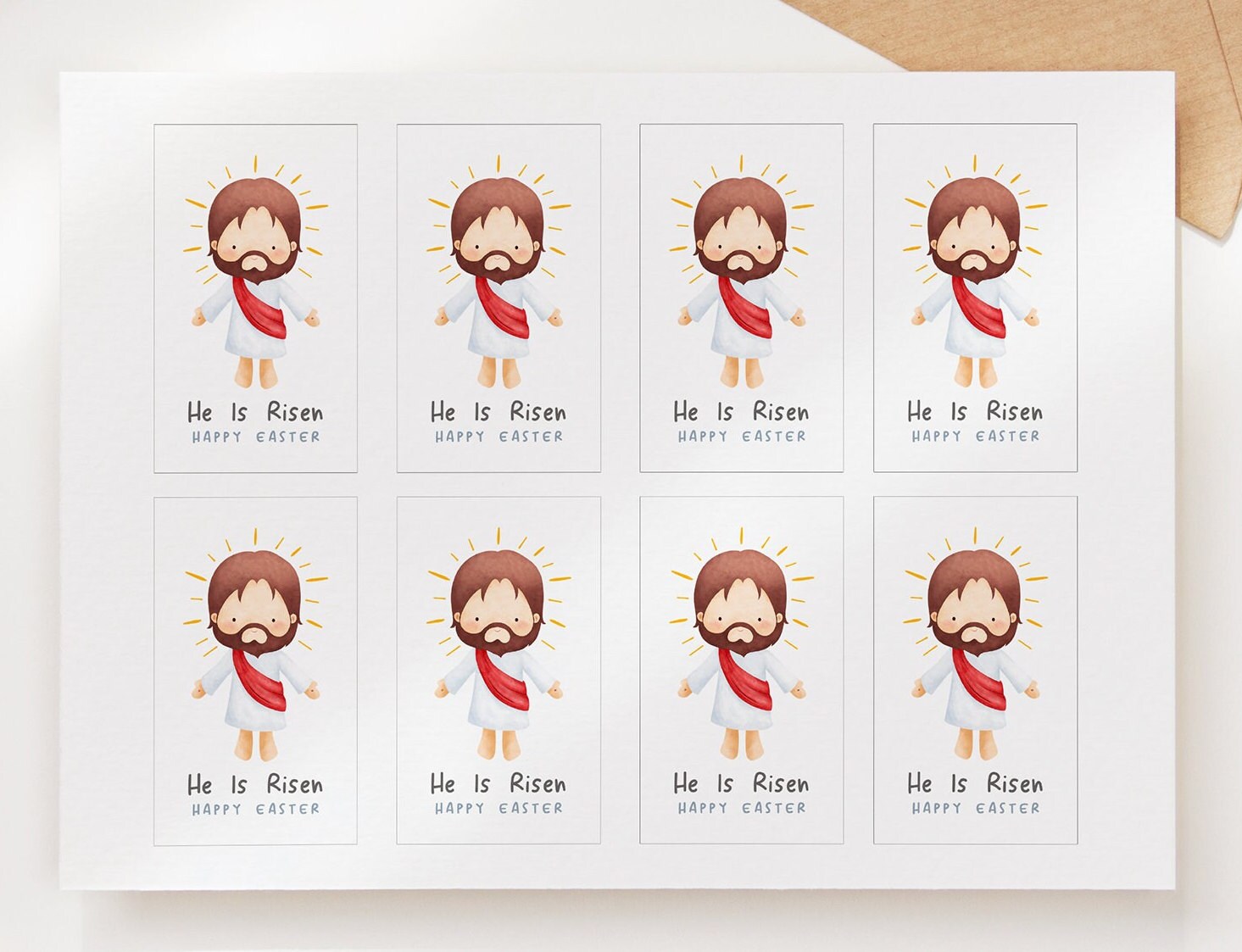 Christian Easter Gift Tags for Kids, He is Risen Gift Tag, Bible Verse ...