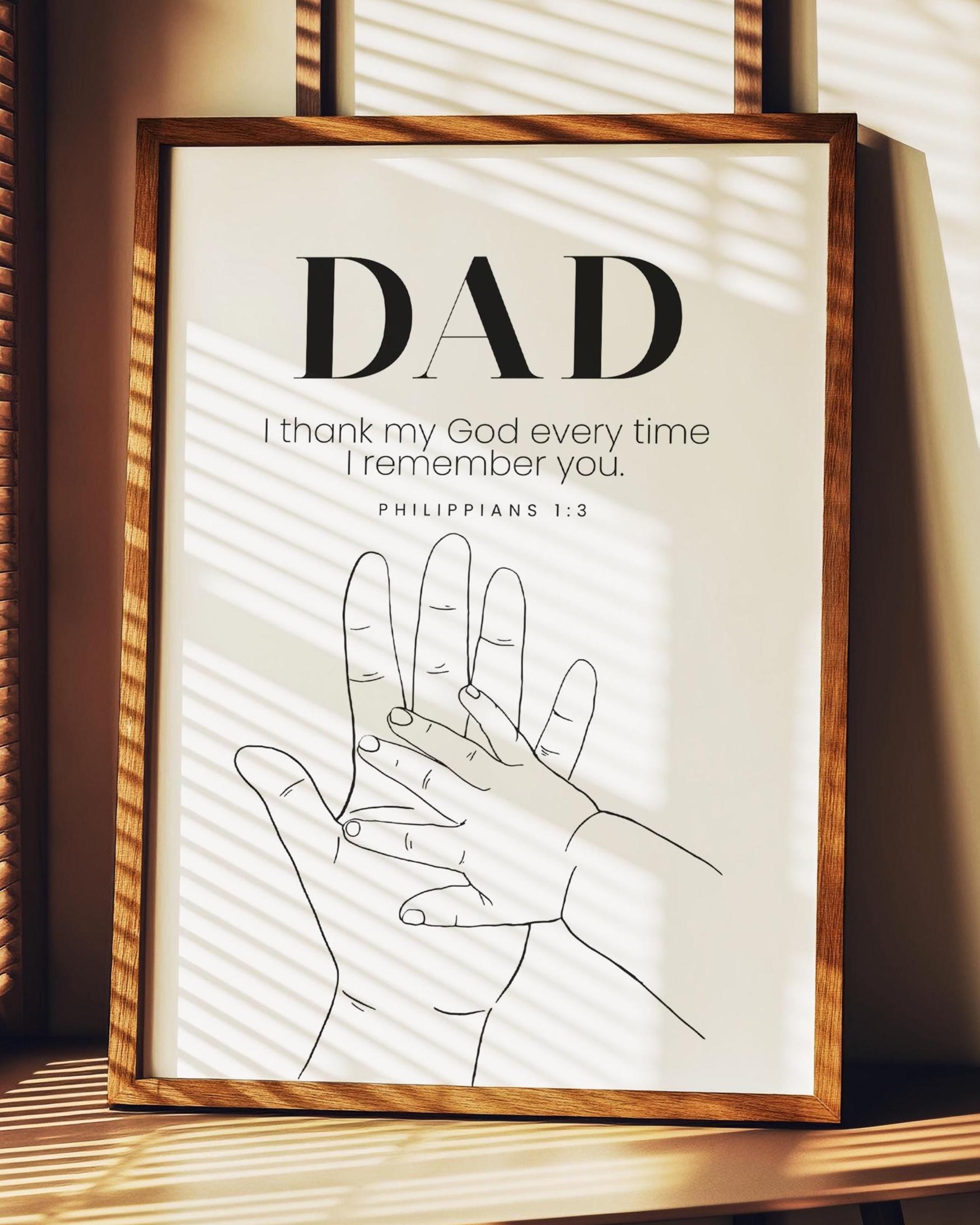 Father's Day Bible Verse Print, Father's Day Bible Activity, Father's ...