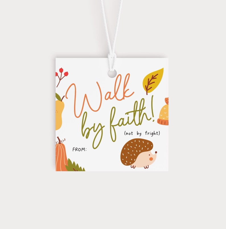 Christian Halloween Gift Tag for Kids, Halloween Bible Verse Cards ...