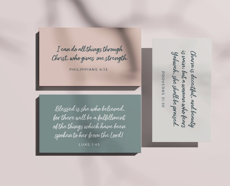 Bible Verse Cards, Scripture Cards, Memory Verse, Women, Scrapbooking ...