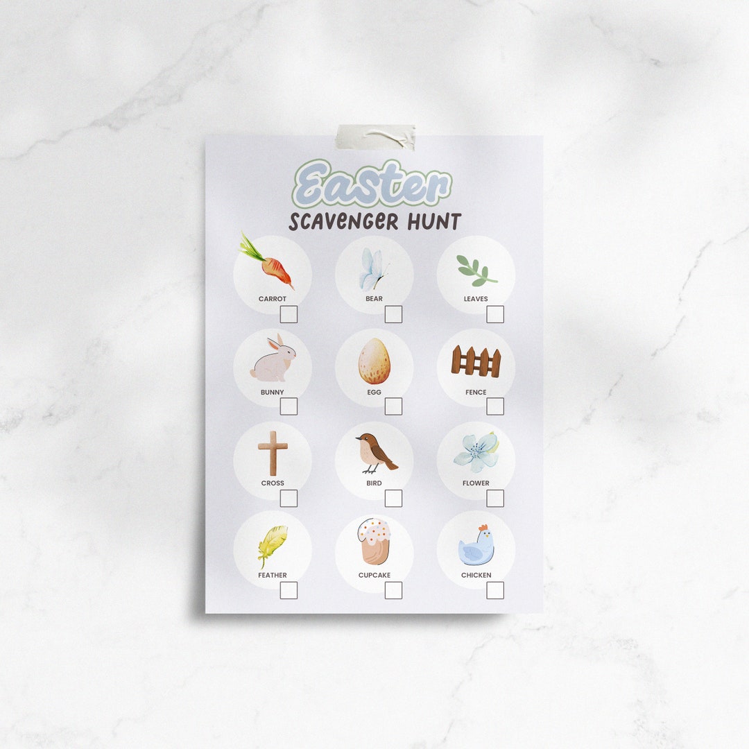 Christian Easter Scavenger Hunt, Easter Sunday, Easter Games, Easter ...