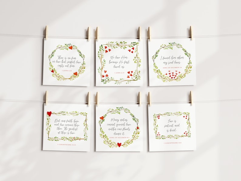 Wedding Bible Verses DIY Wedding Scripture Cards Christian Wedding ...