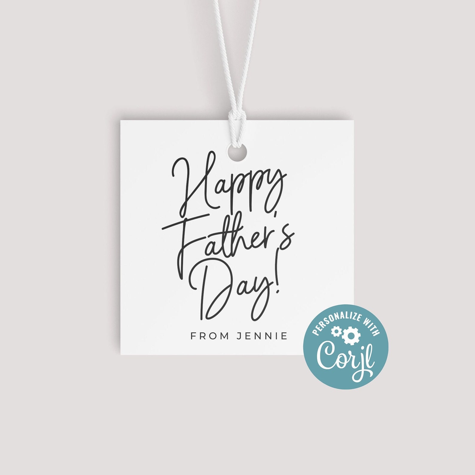 Father's Day Gift Tag Minimalist Happy Father's Day Cookie Tag Favor ...