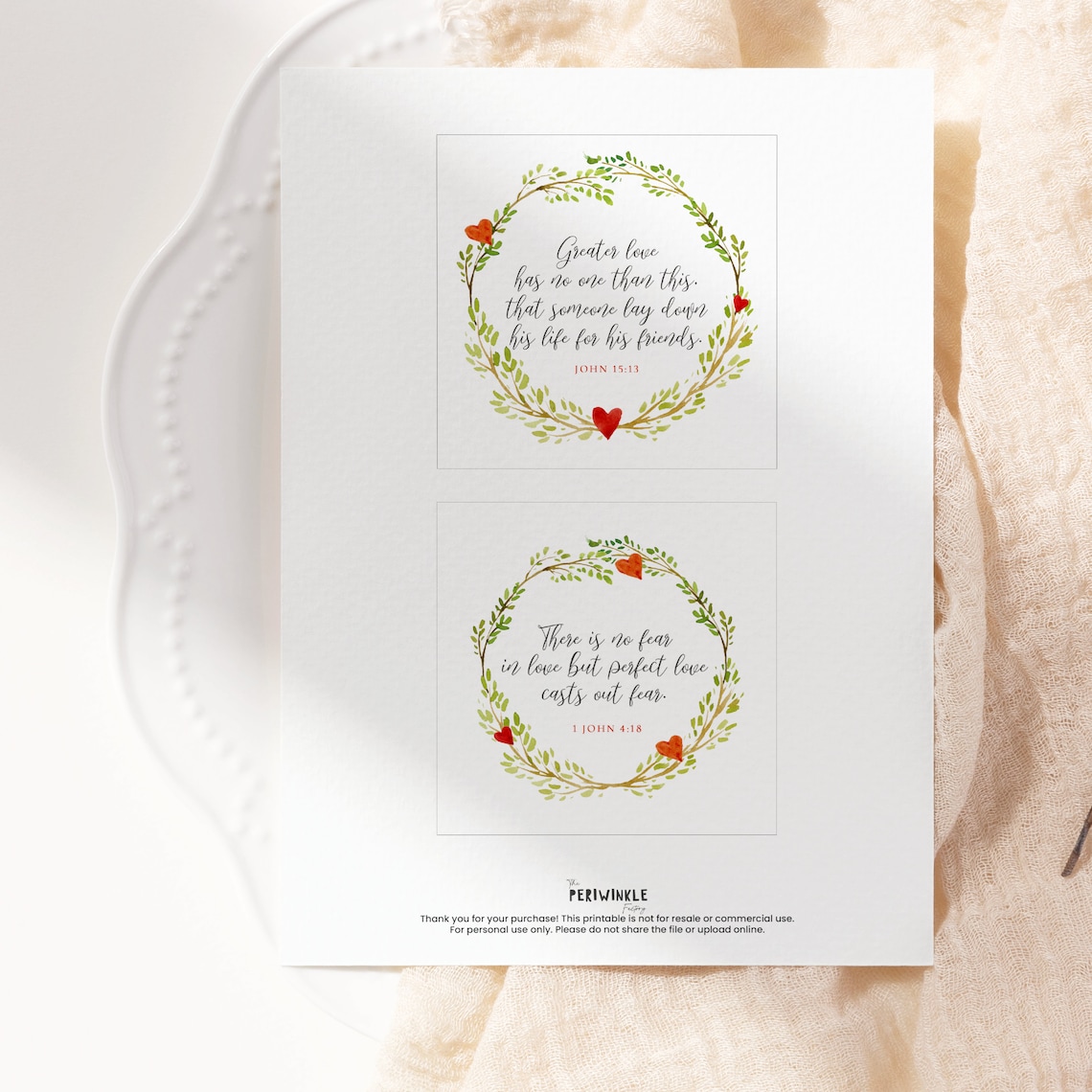 Love Bible Verse Cards, Valentine's Day Scripture Cards, Valentines ...