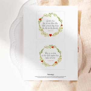 Love Bible Verse Cards, Valentines Scripture Cards, Valentines Bible ...