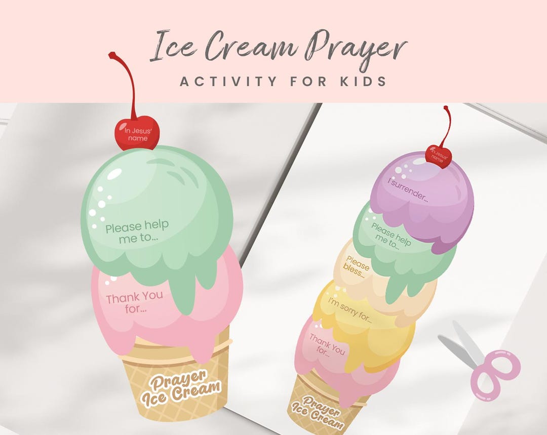 Ice Cream Prayer Craft for Kids, Sunday School Lessons for Kids ...