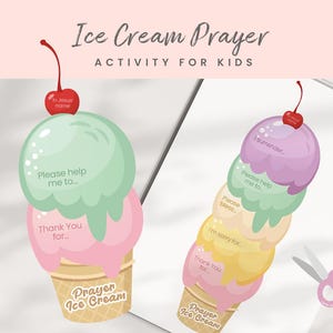 Ice Cream Prayer Craft for Kids, Sunday School Lessons for Kids ...