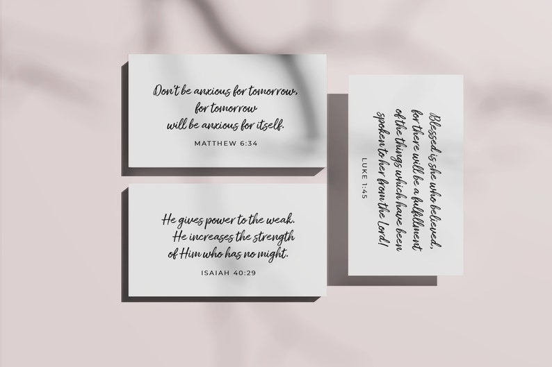 48 Scripture Cards, Memory Verse, Encouraging Bible Verse Cards for ...