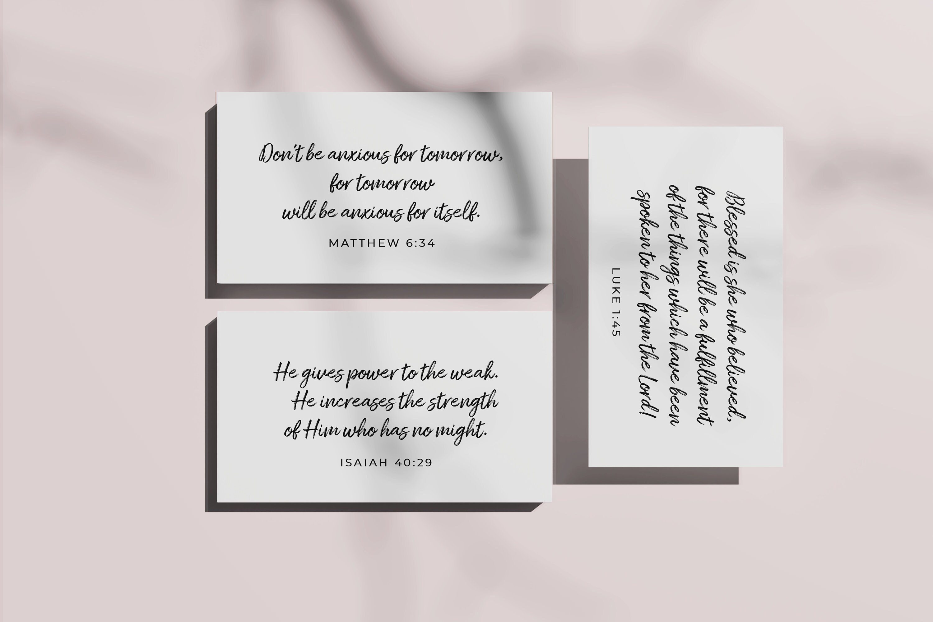 48 Scripture Cards, Memory Verse, Encouraging Bible Verse Cards for ...