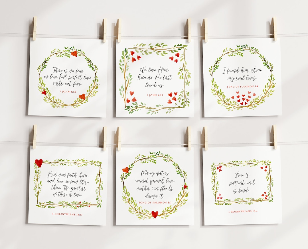 Wedding Bible Verses DIY Wedding Scripture Cards Christian Wedding ...