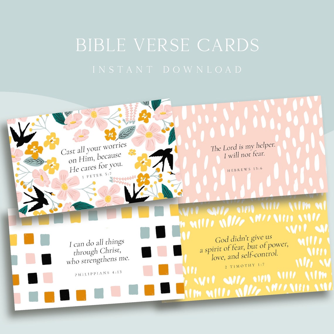 Bible Verse Cards, Scripture Cards for Women, Bible Verse, Memory Verse ...