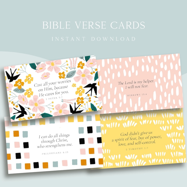 Bible Verse Cards, Scripture Cards for Women, Bible Verse, Memory Verse ...
