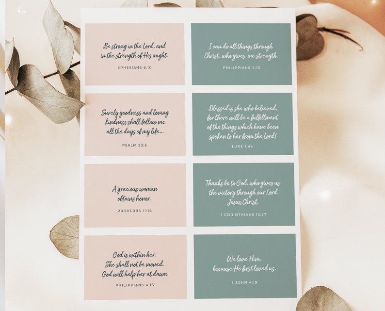Bible Verse Cards, Scripture Cards, Memory Verse, Women, Scrapbooking ...