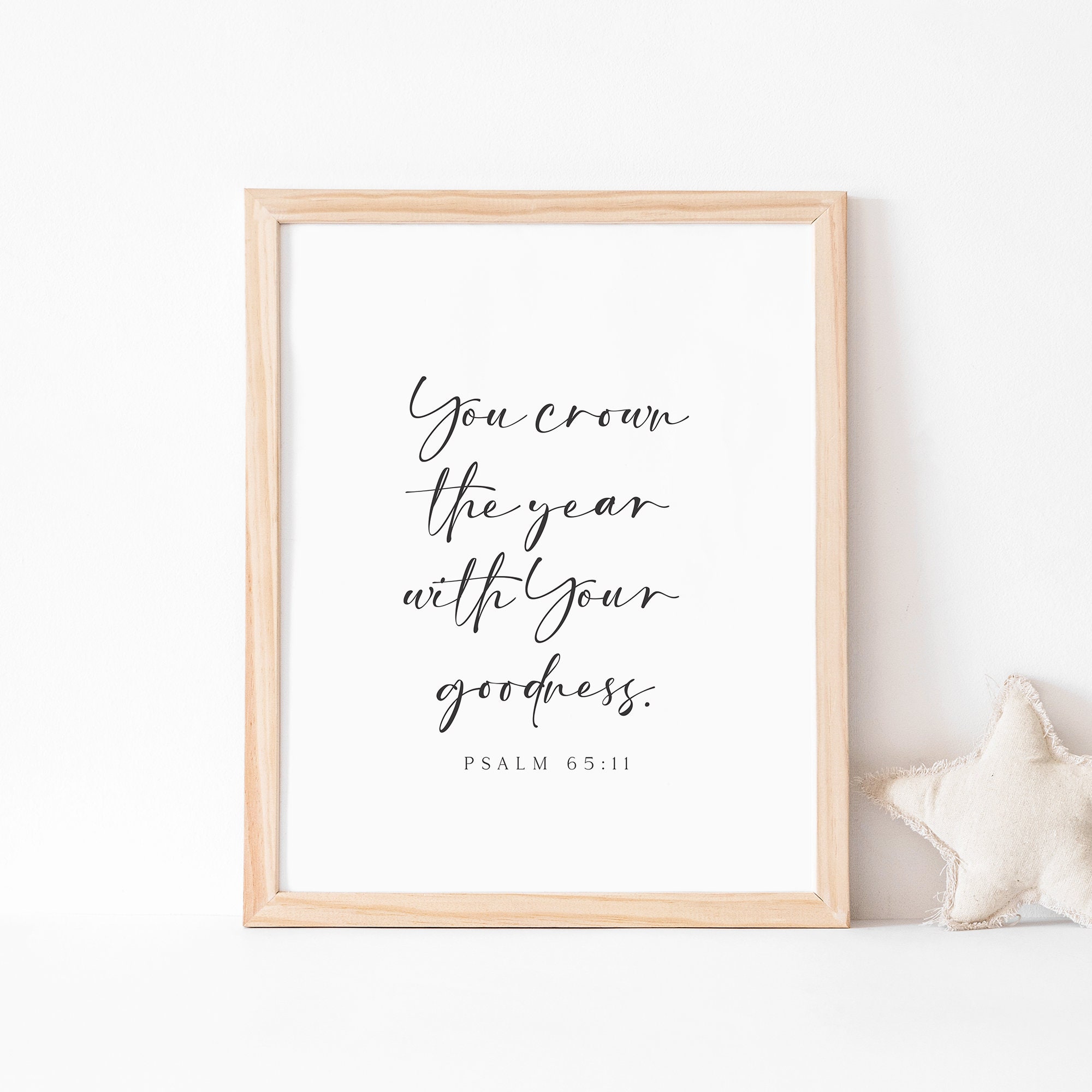 New Year Wall Art, Bible Verse Wall Art, You Crown the Year With Your ...