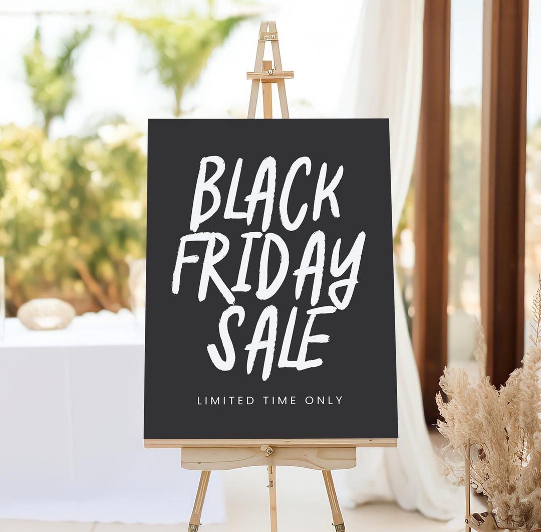 Minimalist Black Friday Sign, Black Friday Sale, Black Friday Poster ...
