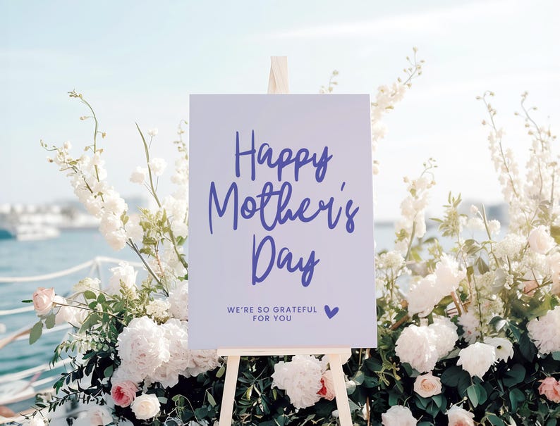 Mothers Day Banner, Happy Mothers Day Sign, Happy Mothers Day Poster ...