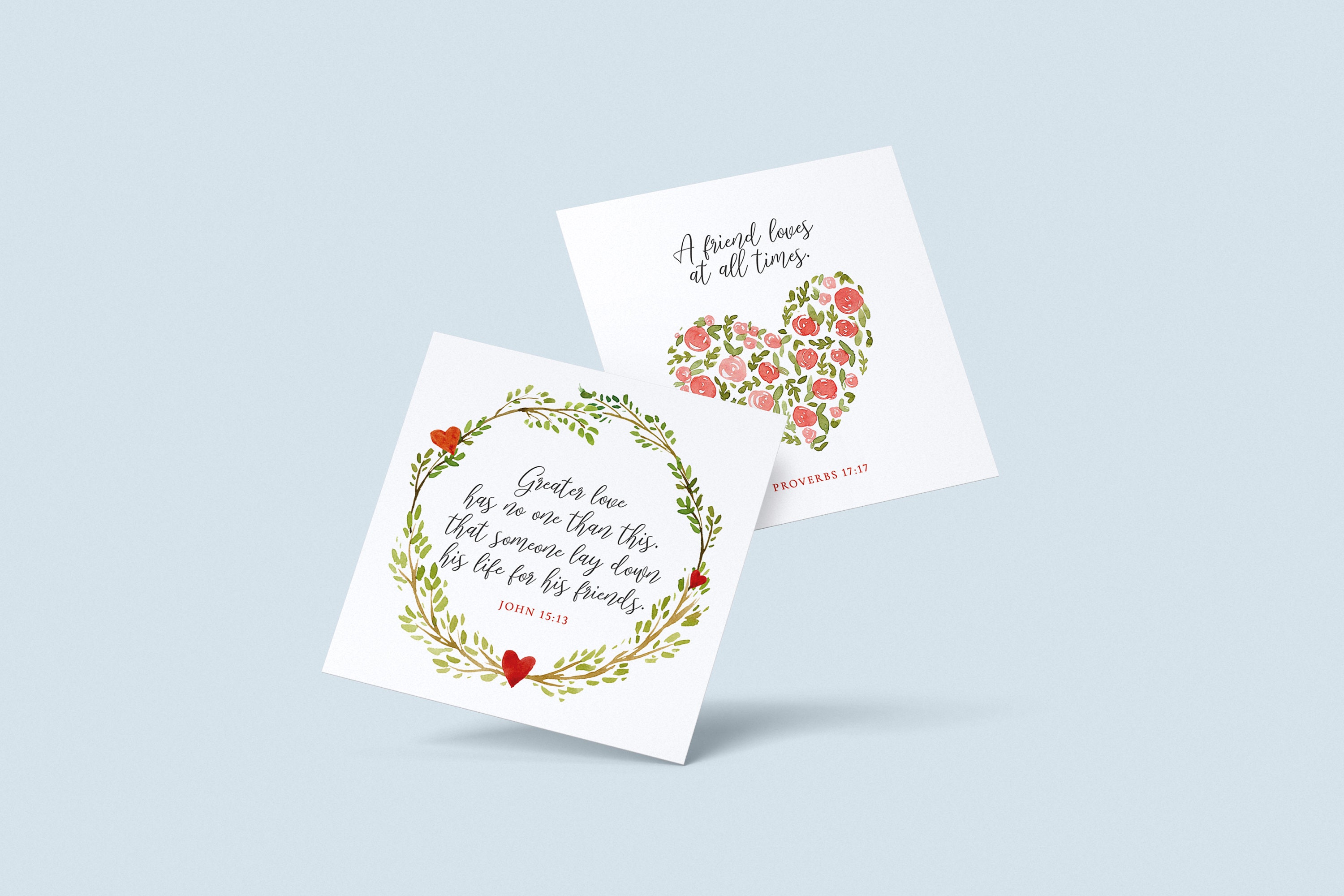 Love Bible Verse Cards, Valentines Scripture Cards, Valentines Bible ...