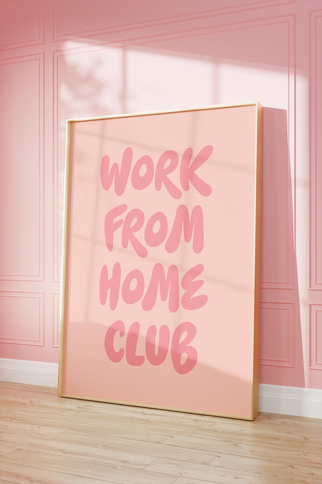 Work From Home Club Wall Art, Home Office Wall Art, Remote Work Poster ...