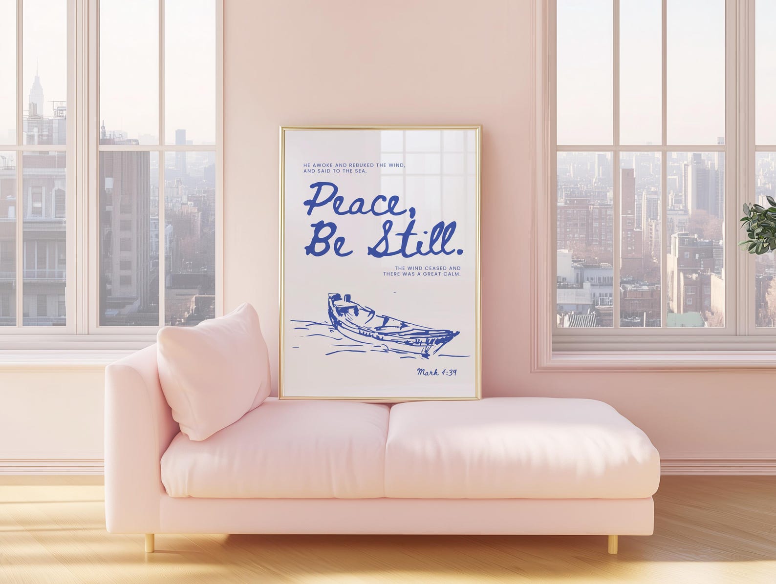Bible Verse for Hard Times, Blue Bible Verse Wall Art, Blue Scripture ...