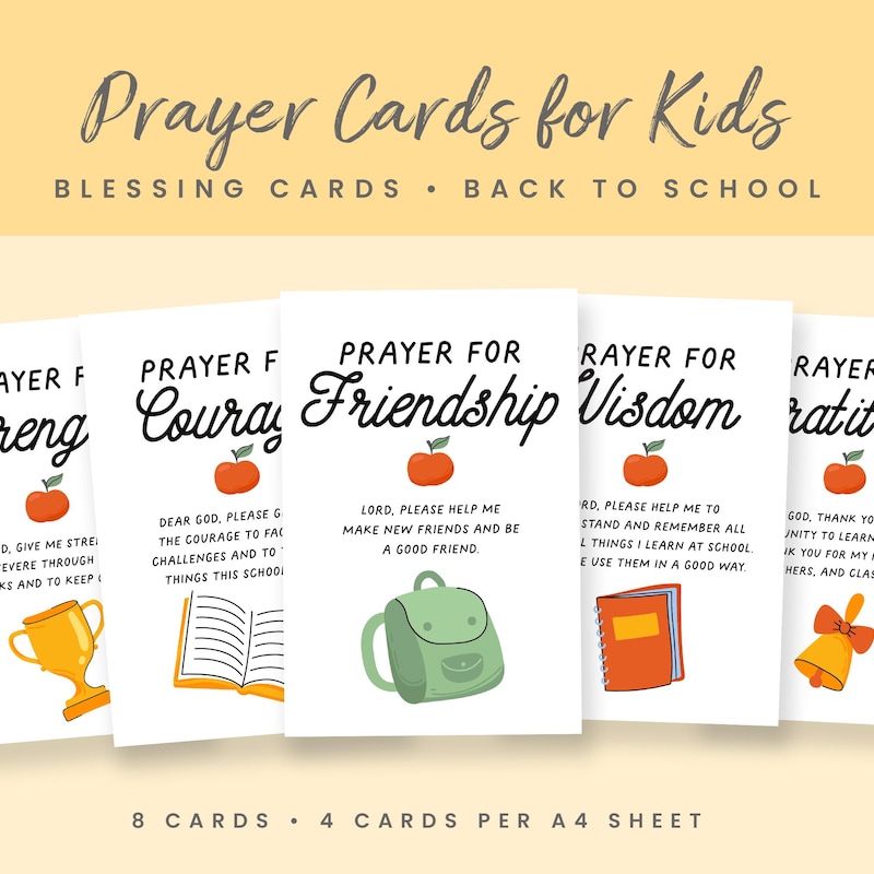 Prayer Cards for Kids - Etsy