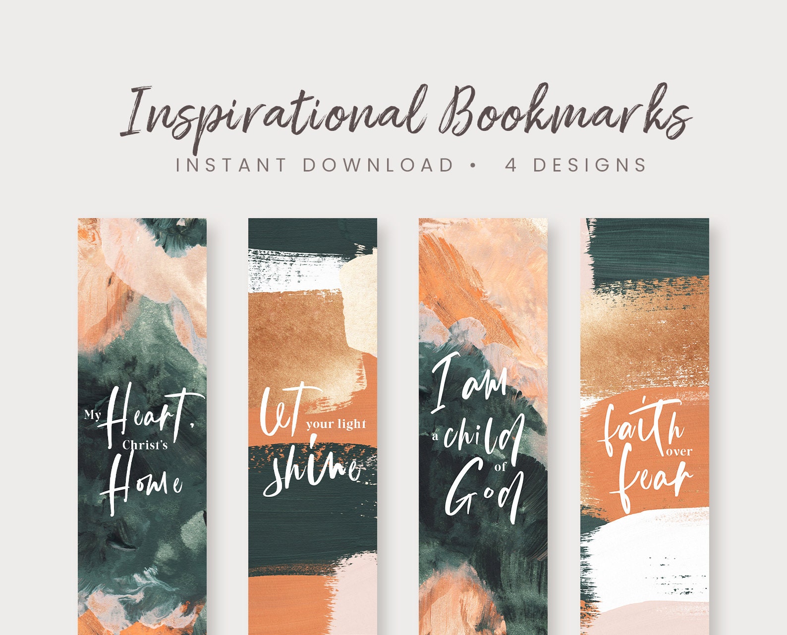 Inspirational Christian Bookmarks, Bible Verse, Printable (PDF) - Etsy