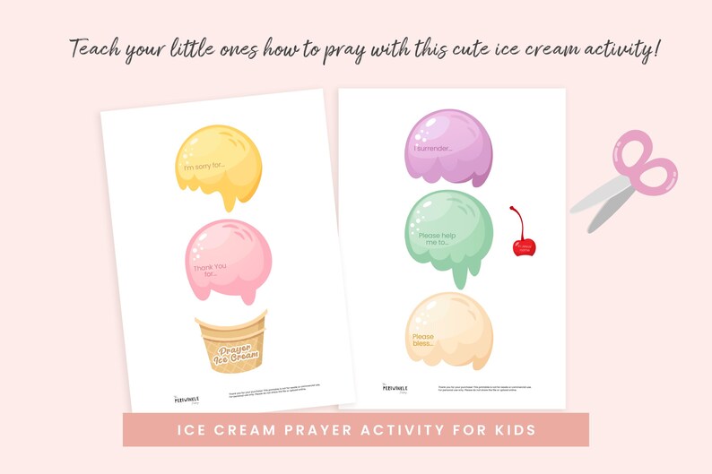 Ice Cream Prayer Craft for Kids, Sunday School Lessons for Kids ...