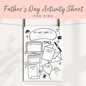 Happy Father's Day Coloring Page for Kids, All About My Dad Father's ...