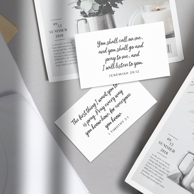 32 Prayer Scripture Cards, Memory Verse, Bible Verse Cards, Vision ...