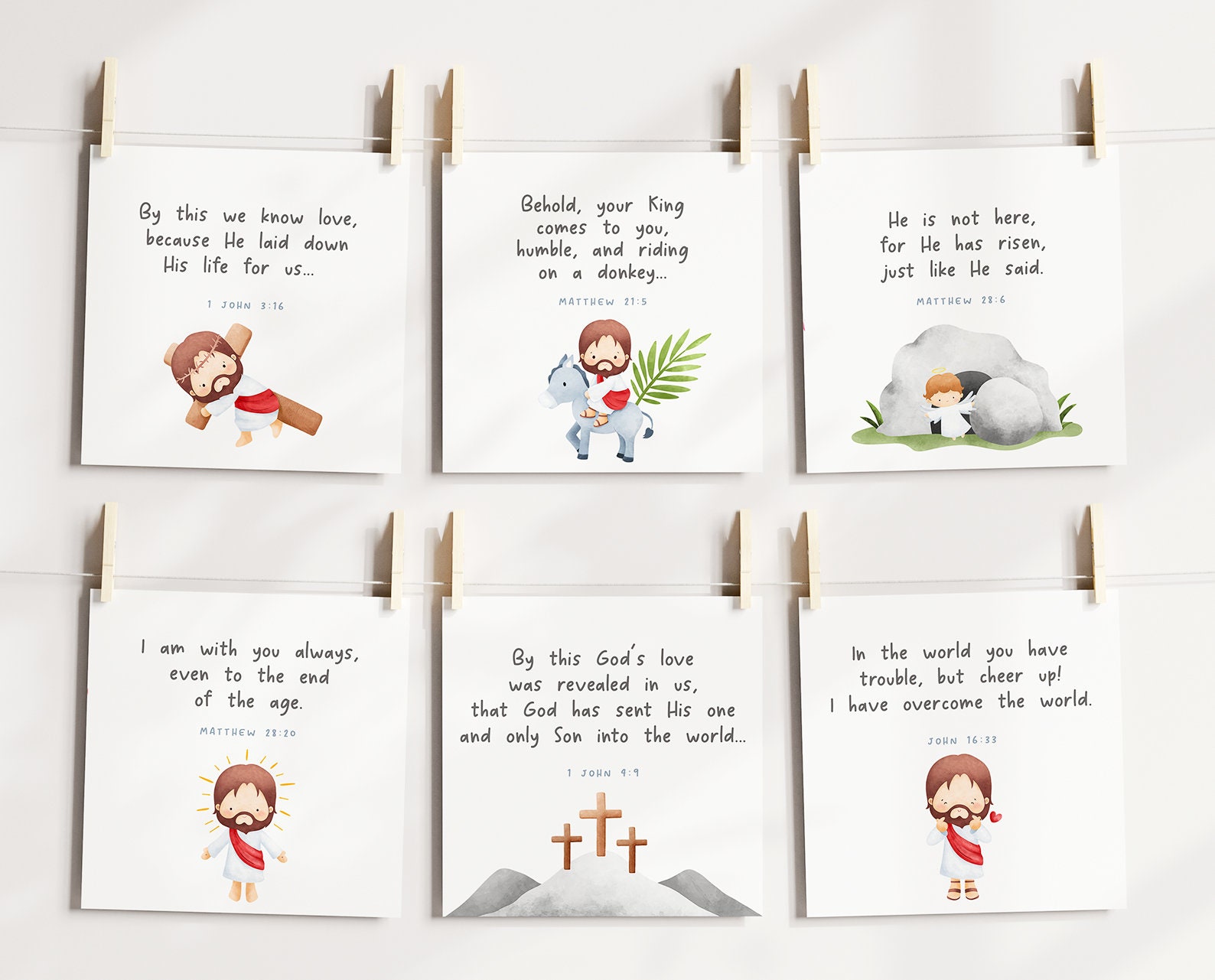 Easter Bible Verses, Easter Idea, Easter Scripture Cards for Kids ...