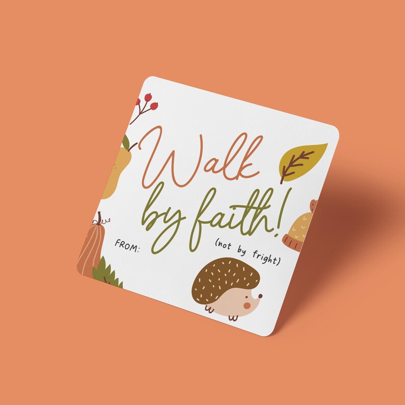 Christian Halloween Gift Tag for Kids, Halloween Bible Verse Cards ...