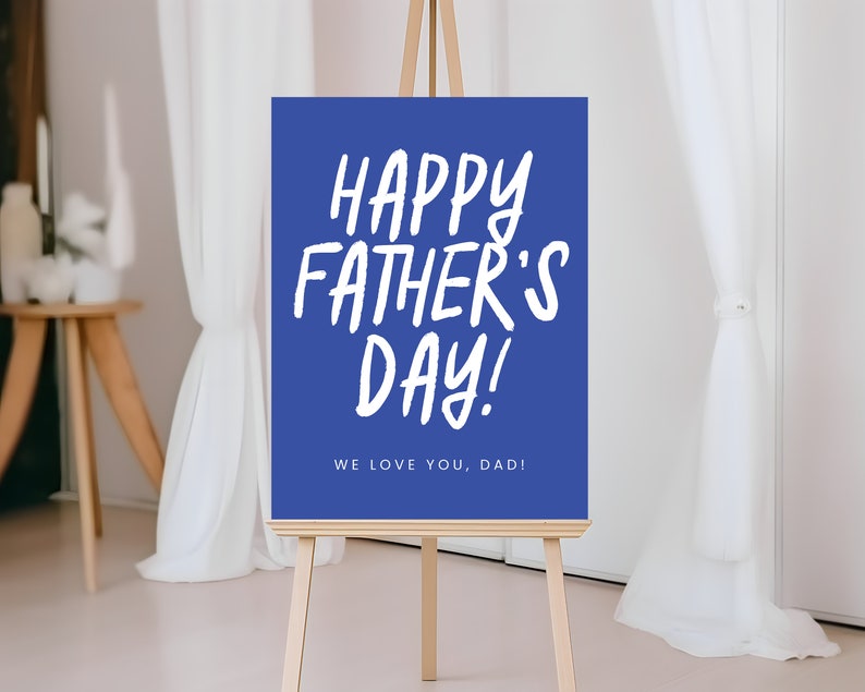 Happy Father's Day Sign, Happy Father's Day Poster, Party Welcome Sign ...