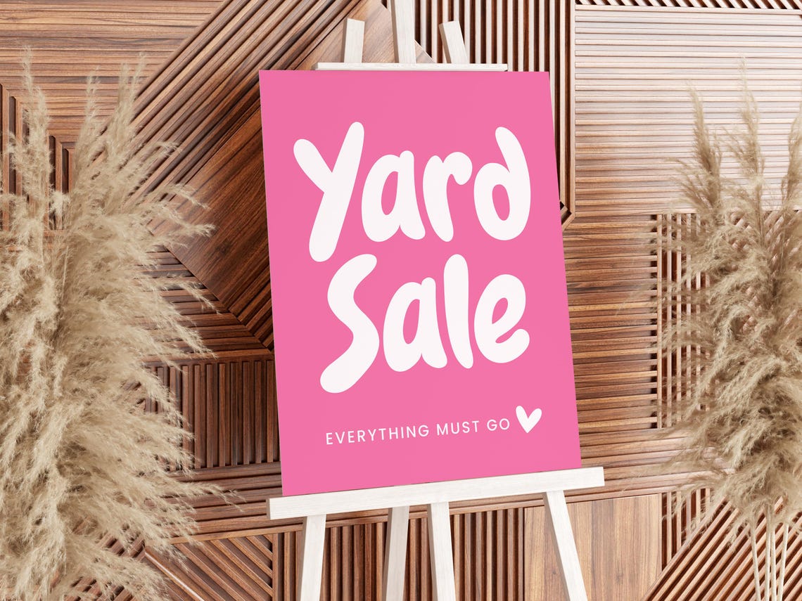 Yard Sale Sign, Yard Sale Banner, Yard Sale Poster, Garage Sale Sign ...