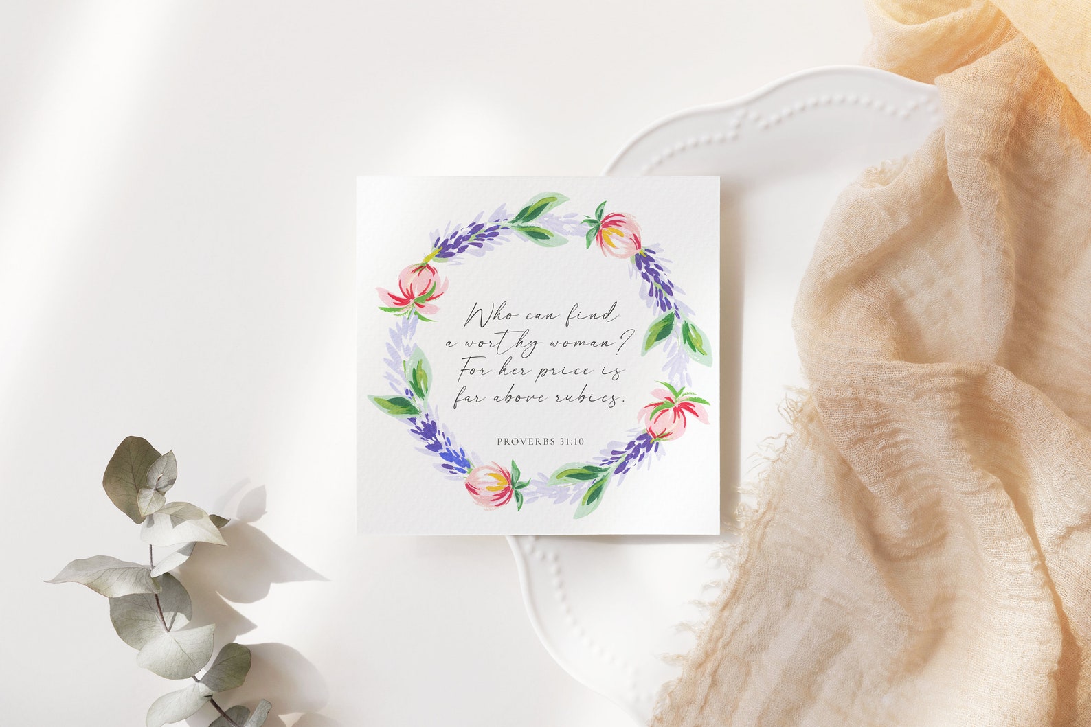 Mother's Day Bible Verse Cards, Scripture Cards, Memory Verse ...