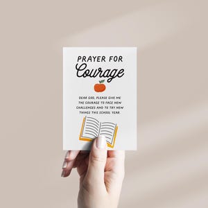 First Day of School Prayer Cards for Kids Christian Back to School ...