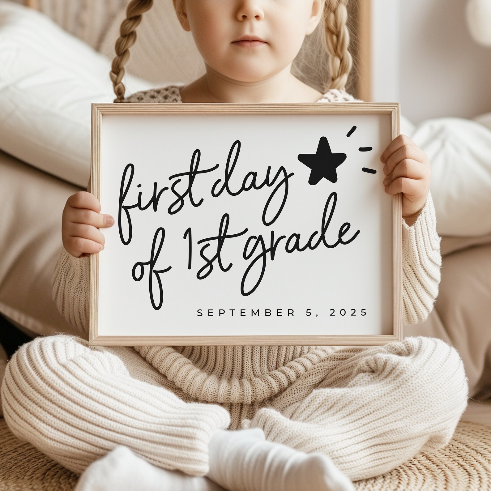 First Day of School Poster First Day of 1st Grade Sign Minimalist First ...