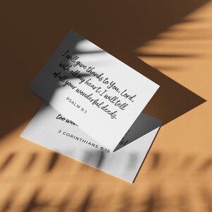 Thanksgiving Bible Verse Cards, Gratitude Scripture Cards, Thanksgiving ...