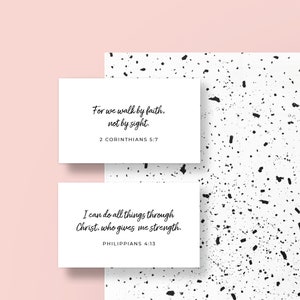 48 Scripture Cards, Memory Verse, Encouraging Bible Verse Cards for ...