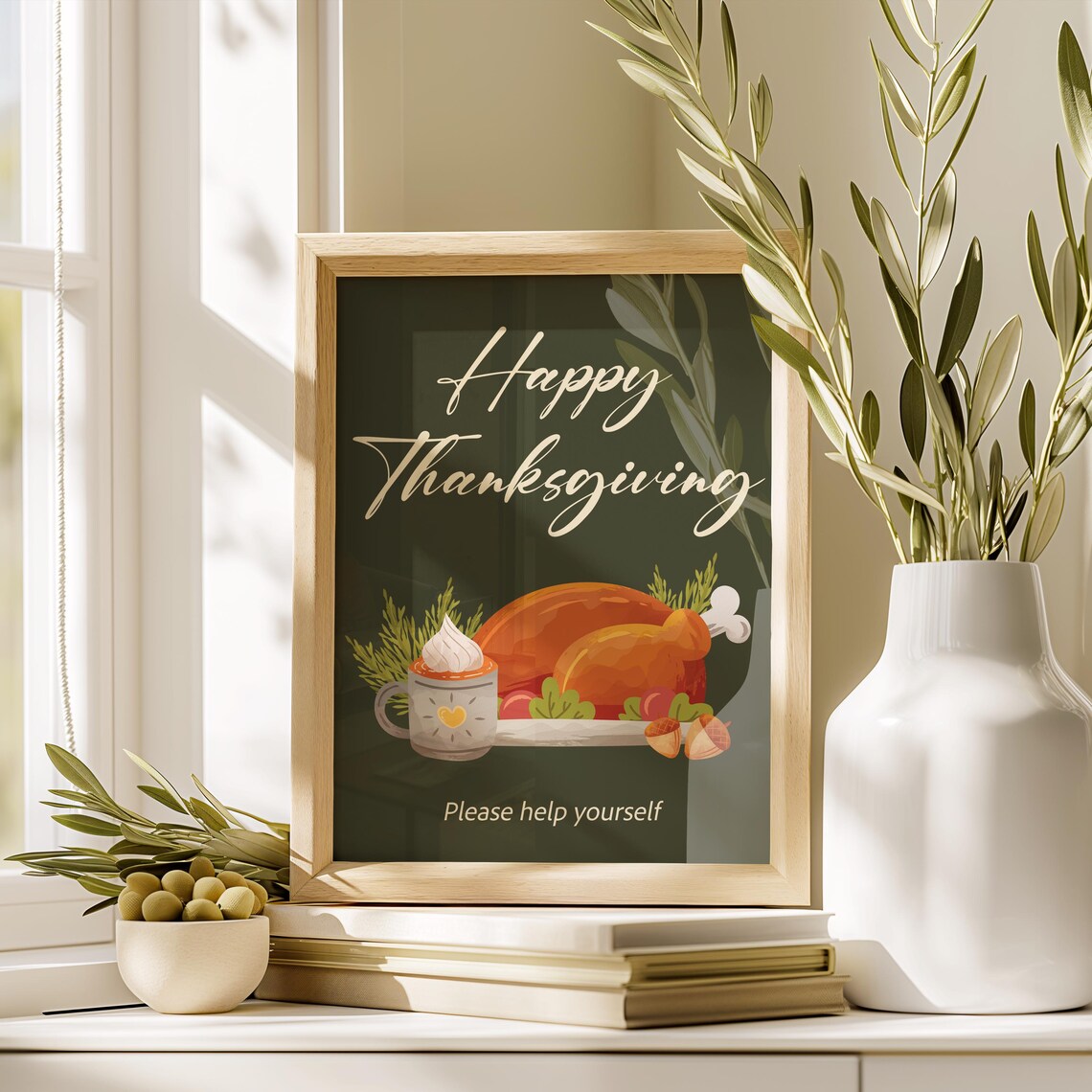 Happy Thanksgiving Table Sign, DIY Thanksgiving Table Decor ...