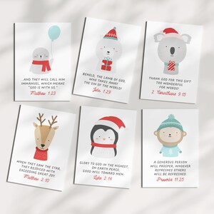 Christmas Bible Verses for Kids, Christmas Scripture Cards, Christmas ...