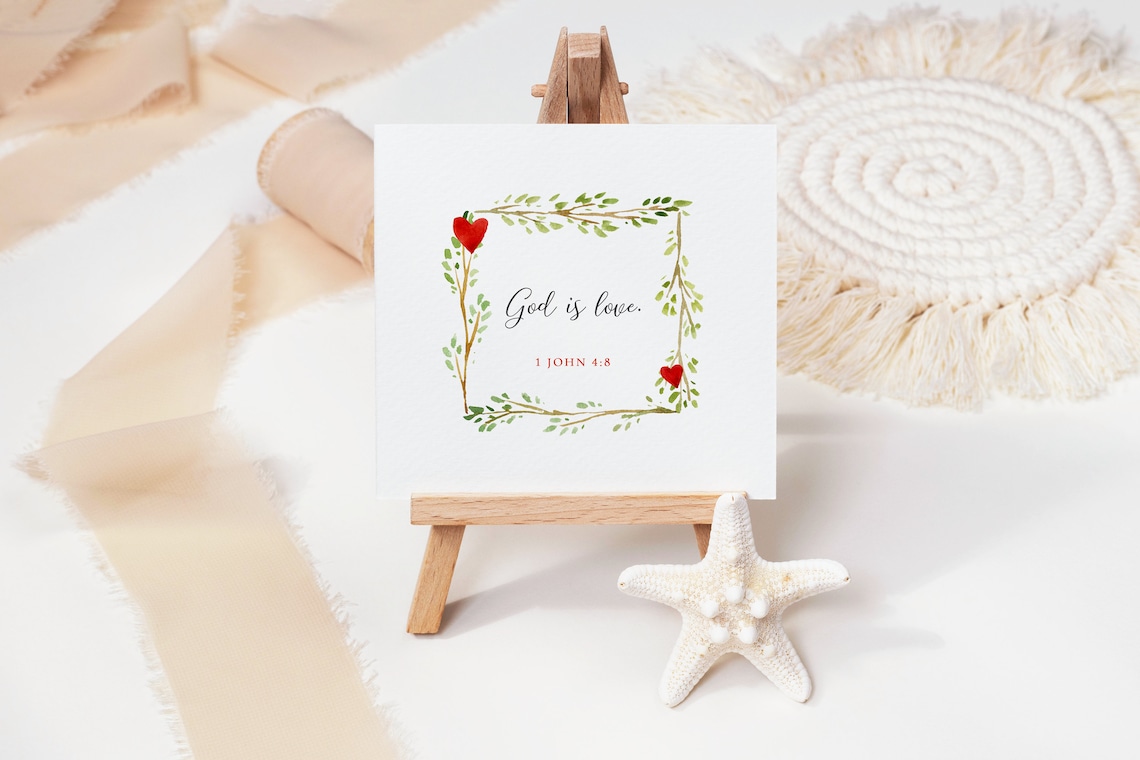 Love Bible Verse Cards, Valentine's Day Scripture Cards, Valentines ...