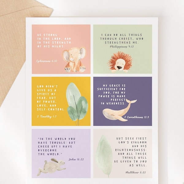 Scripture Memory Cards for Kids - Etsy